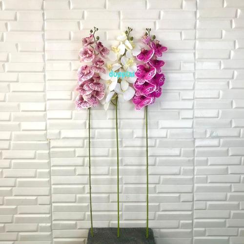 Jual Bunga Anggrek Bulan X1 Tangkai Juntai Artificial Daun Latex ...
