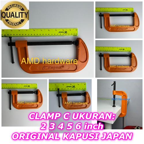 Jual CLAMP C KLEM BESI 2 3 4 5 6 inch KAPUSI JAPAN ORI CATOK JEPITAN ...