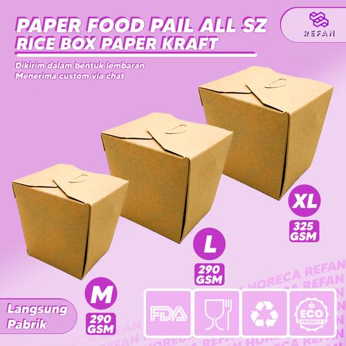 Promo FOOD PAIL - RICE BOX - NOODLE BOX - PAPER LUNCH BOX - FOOD GRADE ...