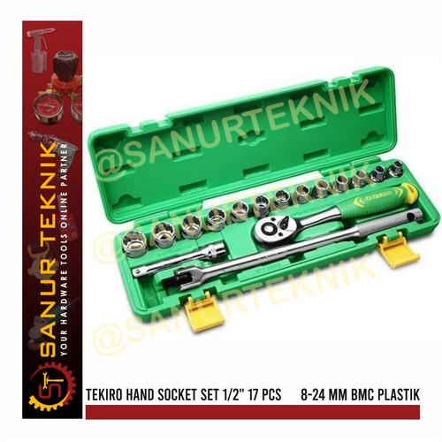 Jual TEKIRO Hand Socket Set Kunci Sock Set 1/2" 17 PCS 8-24 mm BMC ...