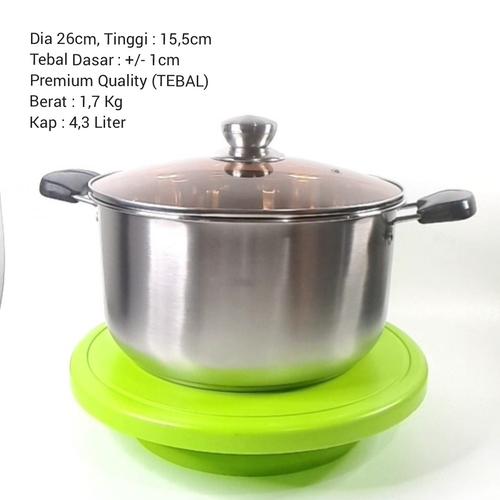 Jual Panci Sop Stainless 26cm Super Tebal PREMIUM Panci Sop Soup Pot ...