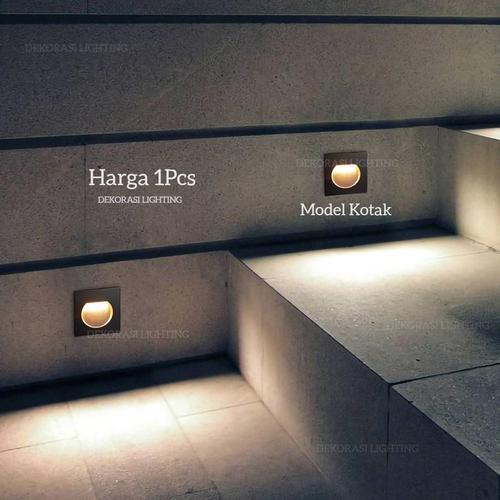 Jual Lampu tangga dinding led outdoor waterproof segi kotak bulat ...