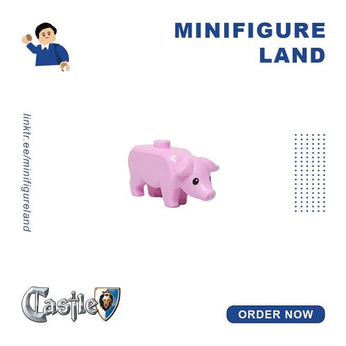 Jual Lego Castle - Bright Pink Pig with Black Eyes and White Pupils ...