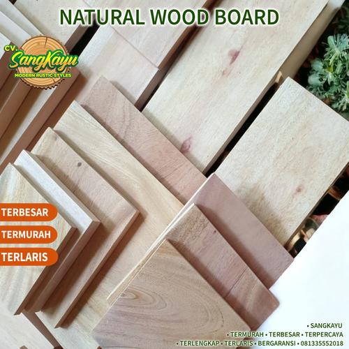 Jual Wooden board scrap 41x20x1 cm papan kayu Wood tray nampan alas ...