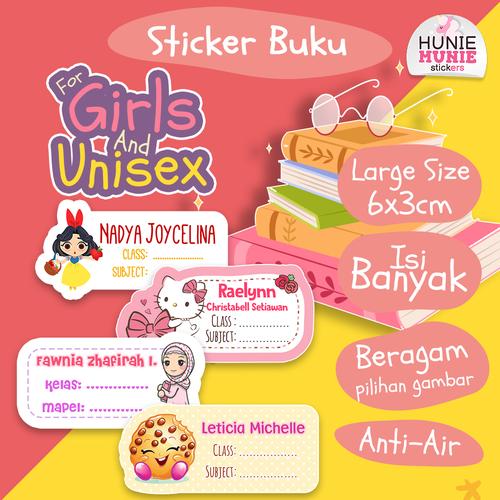 Jual Sticker BUKU Label Nama (GIRLS & UNI) - Stiker Pelajaran Kelas ...