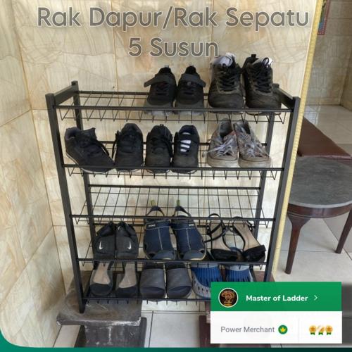 Jual Rak Dapur/Rak Sepatu 5 Susun Brighton Besi Shoe Rack Anti Karat ...