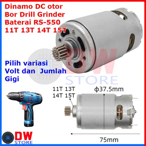 Jual Dinamo Motor Obeng Bor Baterai Cordless 550 RS-550 Gear 11T 13T 14 ...