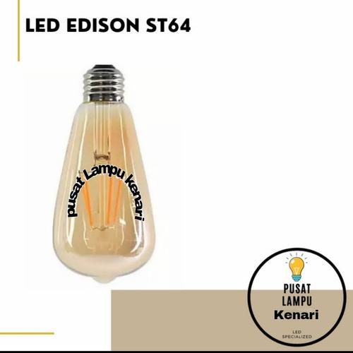 Jual Lampu LED Edison Filament Cafe ST 64 4 Watt E27 Filamen LED ST 64 ...