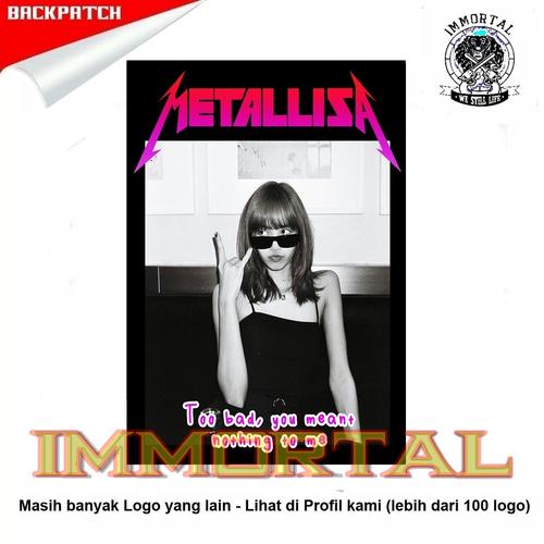 Jual Backpatch emblem jumbo punggung metallisa lisa blackpink - Kab ...