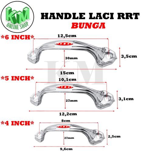 Jual TARIKAN LACI RRT BUNGA / HANDLE PINTU LEMARI (24 pcs) - bunga 5 ...