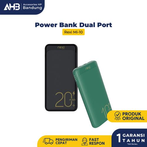 Jual PowerBank USB Portable 20000mah Fast Charging 2.4A - Rexi Mi20 ...