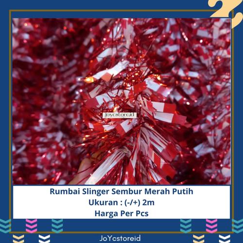 Jual Rumbai Slinger Merah Putih Tebal | Hiasan 17 Agustusan | Merah ...