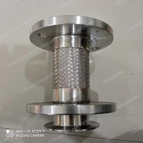 Jual FLEXIBLE HOSE FLANGE JIS 10K 8" inch panjang 30cm Stainless SS304 ...