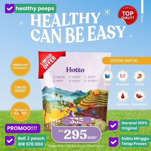 Jual Hotto purto 1 pouch 16 sachet multigrain with oats | meal ...