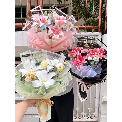 Jual ARTIFICIAL LILY BOUQUET 3 STEM - BUKET BUNGA LILY PALSU KADO ...