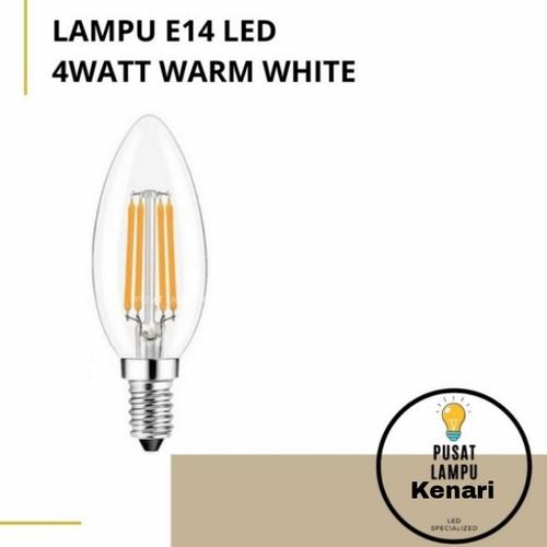 Jual Lampu LED Edison E14 LED 4 Watt Warm White Kaca Bening - Jakarta ...