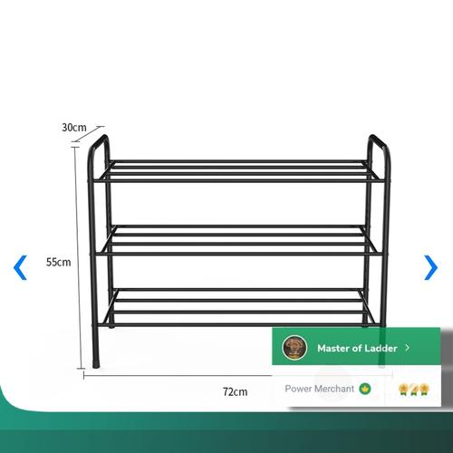 Jual Rak Sepatu 3 Susun Full Besi Krisbow Stora 72x30x55 Cm Hitam ...