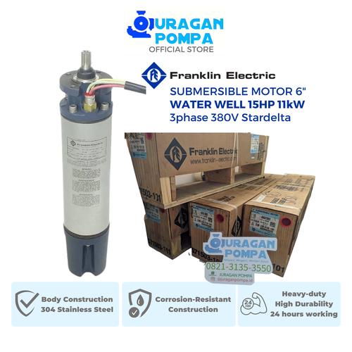 Jual Submersible Motor Franklin 6" 15HP 11kW Star Delta 3phase Original ...