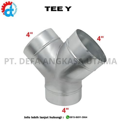 Jual Sambungan Tee Y ducting 4 inch/ Reducer Tee Y ducting 4" x 4" x 4 ...