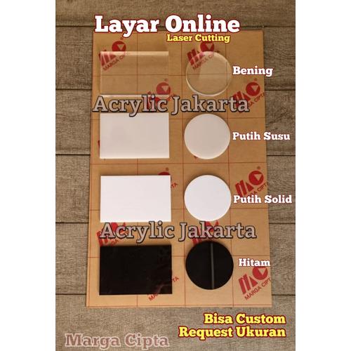 Jual Akrilik Acrylic Custom Laser Cutting Persegi - Bulat Lembaran ...