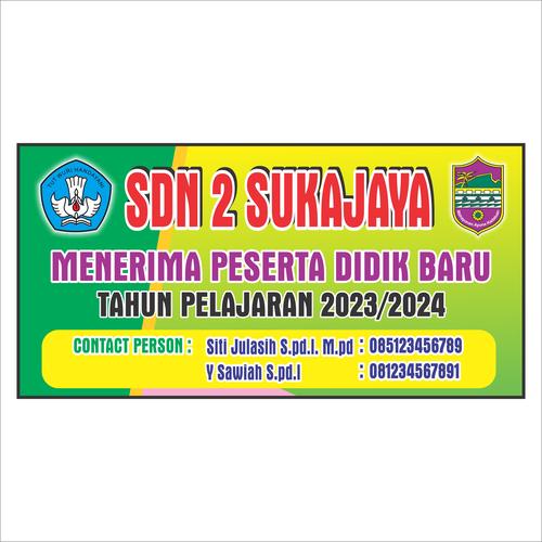 Jual Cetak Spanduk Sekolah Penerimaan Siswa Baru TK/SD/SMP/SMA (Custome ...
