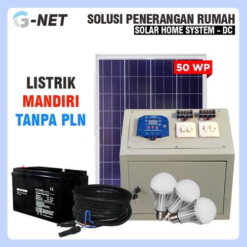 Jual paket solar panel 50 Wp mandiri listrik tanpa PLN / solar home ...