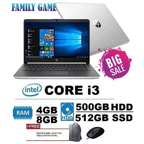 Jual BIG SALE.. LAPTOP HP 14 Intel Core i3 [RAM 8GB - SSD 512GB] free ...