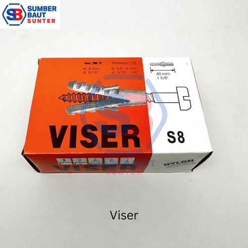 Jual Viser S8 / Fiser S-8 Lubang Dinding 8mm isi 100 pcs - Jakarta ...