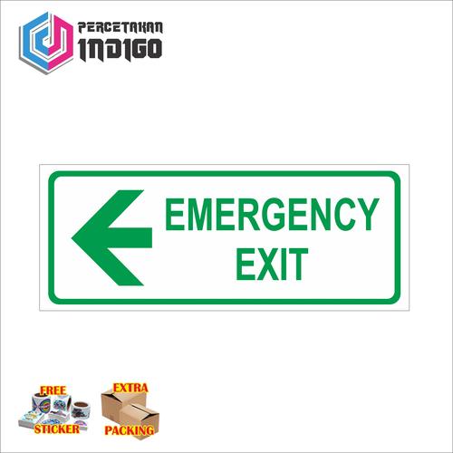 Jual plat alumunium rambu rambu emergency exit - Kab. Bekasi - PERCETAKAN INDIGO | Tokopedia