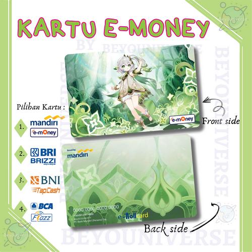 Jual Kartu e-toll/MRT E-MONEY MANDIRI FLAZZ BCA design Char NAHIDA 2 ...
