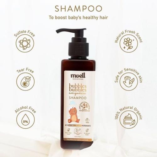 Jual Moell Bubbles Bubbles Everywhere Shampoo Shampoo Baby 185 ml ...