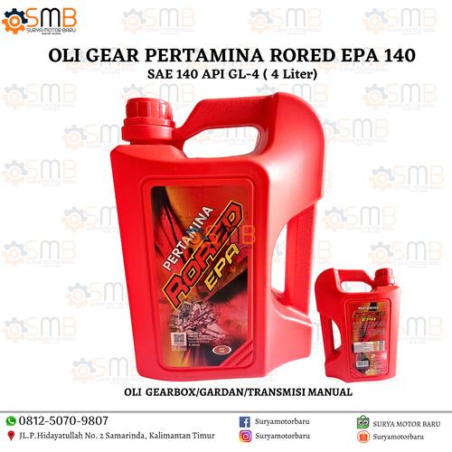 Jual OLI GEAR PERTAMINA RORED EPA 140 SAE 140 API GL-4 4 LITER - Kota ...