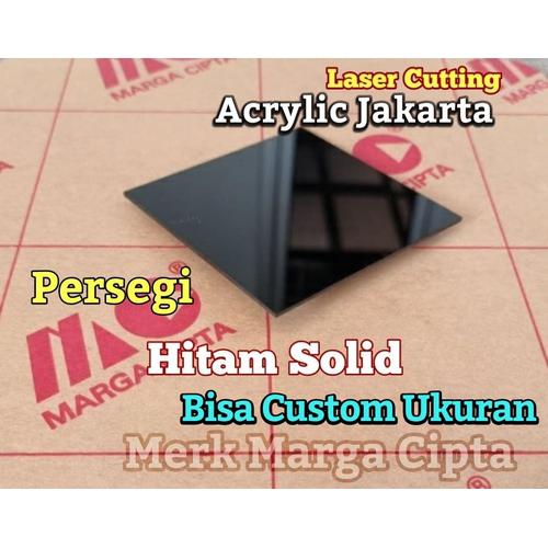 Jual Akrilik Acrylic Hitam Pekat Solid Persegi - Bulat Lembaran ...
