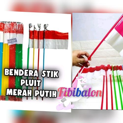 Jual Bendera Merah Putih Stik Peluit / Bendera Plus Stick Pluit (isi ...
