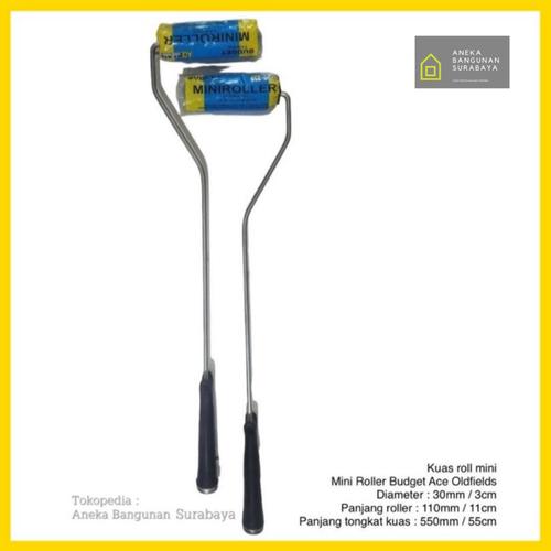 Jual Kuas Roll MINI merk Budget ACE Oldfields Roller Paint - 11cm - Set ...