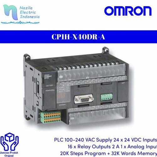 Jual Omron Plc Sysmac Cp1H-X40Dr-A / Cp1Hx40Dra / X40Dra Original ...
