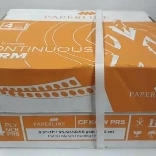 Jual Baru Continuous Form Merk Paperline 4 Ply Hvs Ukuran A4 Bagi 2 ...
