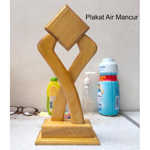 Jual Plakat Kayu Polos Vandel Kayu Trophy Kayu Air Mancur - Gelap - Kab ...