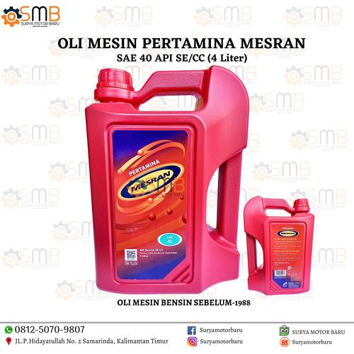 Jual OLI MESIN MESRAN SAE 40 API SE/CC 4 LITER - Kota Samarinda - SURYA MOTOR BARU | Tokopedia