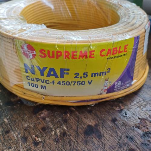 Jual Kabel NYAF 1X2,5mm Kabel NYA 2,5mm Warna Kuning SUPREME - Jakarta Pusat - DUNIA LISTRIK ...