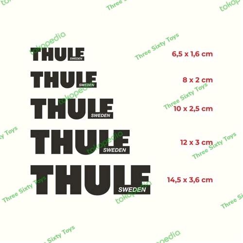 Jual Cutting Sticker Thule Sweden Vinyl Oracal - Hitam, 8 CM - Jakarta ...