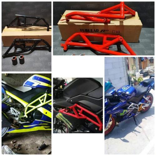 Jual CRASHBAR / TUBULAR YAMAHA R15 V3 PLUS JALU FRAME SLIDER - Hitam ...