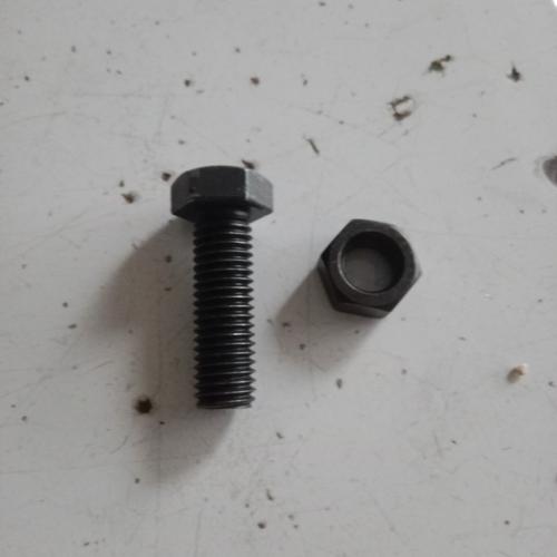 Jual baut + mur+ ring plat lebar baja m6x50 full drat, kunci 10 - m6x50 ...