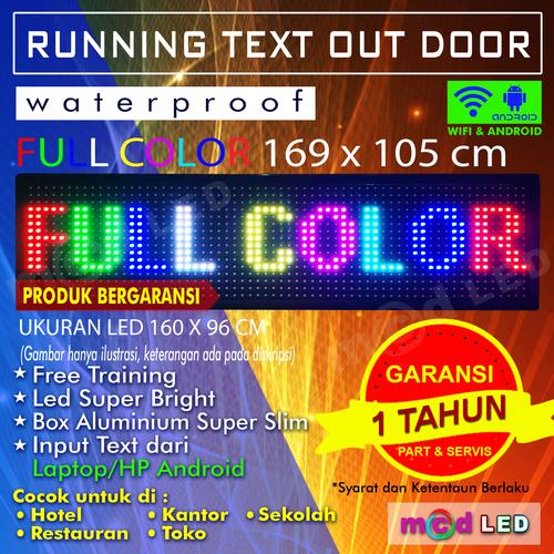 Jual RUNNING TEXT P10 RGB FULL COLOR 160X96 OUTDOOR - Jakarta Timur ...