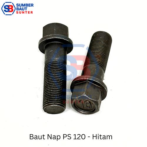 Jual PS 120 Baut Nap PS As Roda / PS Axle Bolt - Drat Halus - Kuning ...