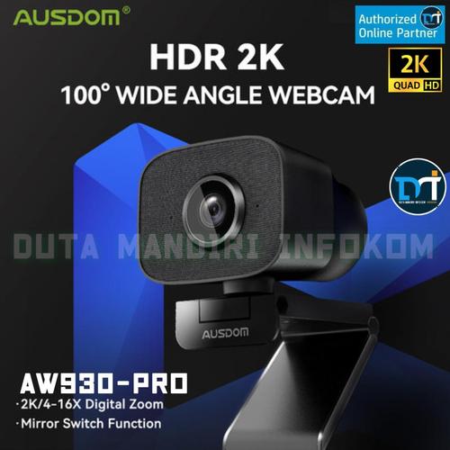 Promo AUSDOM AW930 PRO - Webcam 100° Wide Angle Autofocus HDR 2K Type C ...