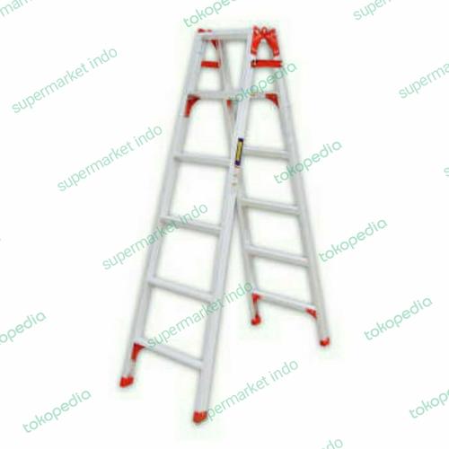 Jual ladder Tangga Aluminium 2 in 1 A dan lurus rich 1m 1.5m 2m 2.5m 3m ...
