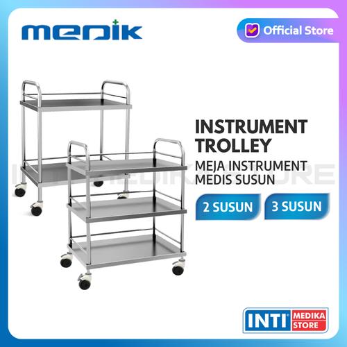 Promo MEDIK - Meja Instrument Troli Medis Rumah Sakit Rak 2 / 3 Susun ...