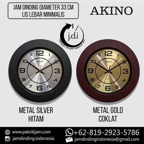 Jual Jam Dinding Diameter 33 cm Minimalis ( Lis Lebar ) - AKINO GOLD ...
