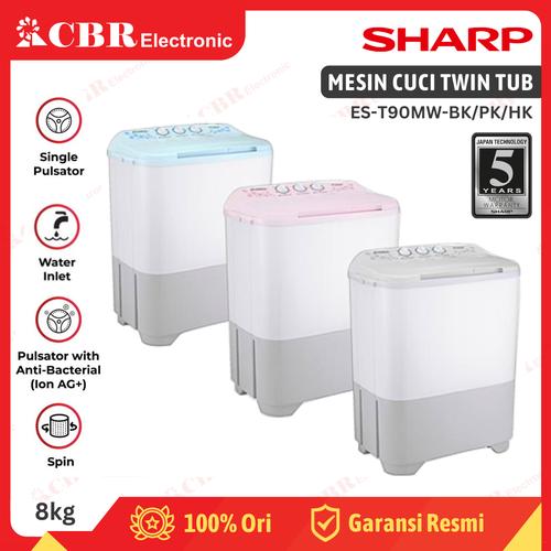 Jual Mesin Cuci SHARP 2 Tabung 8KG ES-T90MW-BK / ES-T90MW-PK / ES-T90MW-HK - BLUE - Kota Batam ...